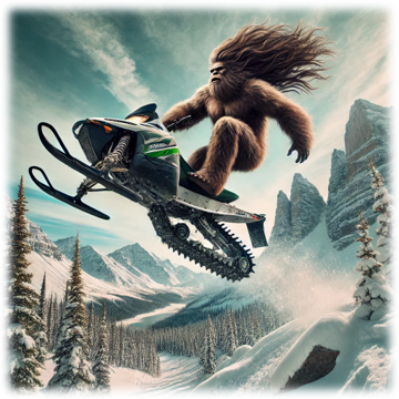 “BIGFOOT Snowmobile Flyer” ASScoozie Design on Frostbuddy A Sweet Sip